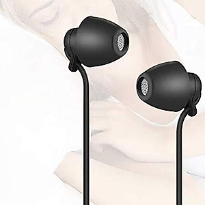 Heave in Earphone Wired Earbuds Headphones Noise Cancelling Earphones Stereo Wired Headphones for Travel/Bedtime/Workout Black