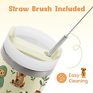 Funny Dog Gifts for Kids, Cute Dog Tumbler with Handle and Straw for Kids 14 oz, Dog Lover Gifts for Toddlers, Best Dog Themed Gifts, Birthday Gifts for Puppy Dog Owner Boys Girls