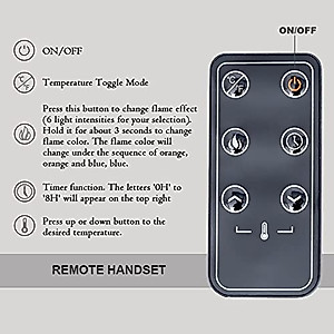 BizHomart 48 Electric Fireplace, Recessed & Wall Mounted Electrical Fireplace with Bracket, Ultra Thin, Low Noise, Remote Control, Timer, Logset & Crystal, Adjustable Flame Color, 1500W, Black