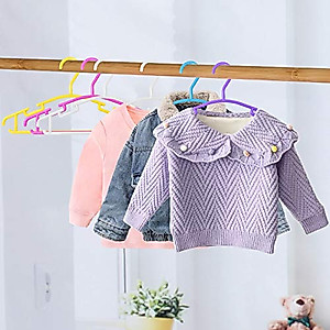 GoodtoU 60Pack Baby Clothes Hangers for Closet Plastic Small Kids Hangers Childrens Nursery Hangers Infant Hangers for Closet