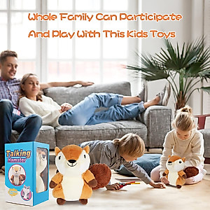 XYH Talking Hamster Repeats What You Say,Toddler Toys, Electronic Pet Talking Plush Toy, Ideal for Kids, Also Best Gift of Christmas.