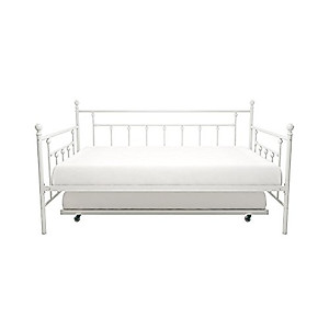 DHP Manila Metal Full Size Daybed and Twin Size Trundle (White)