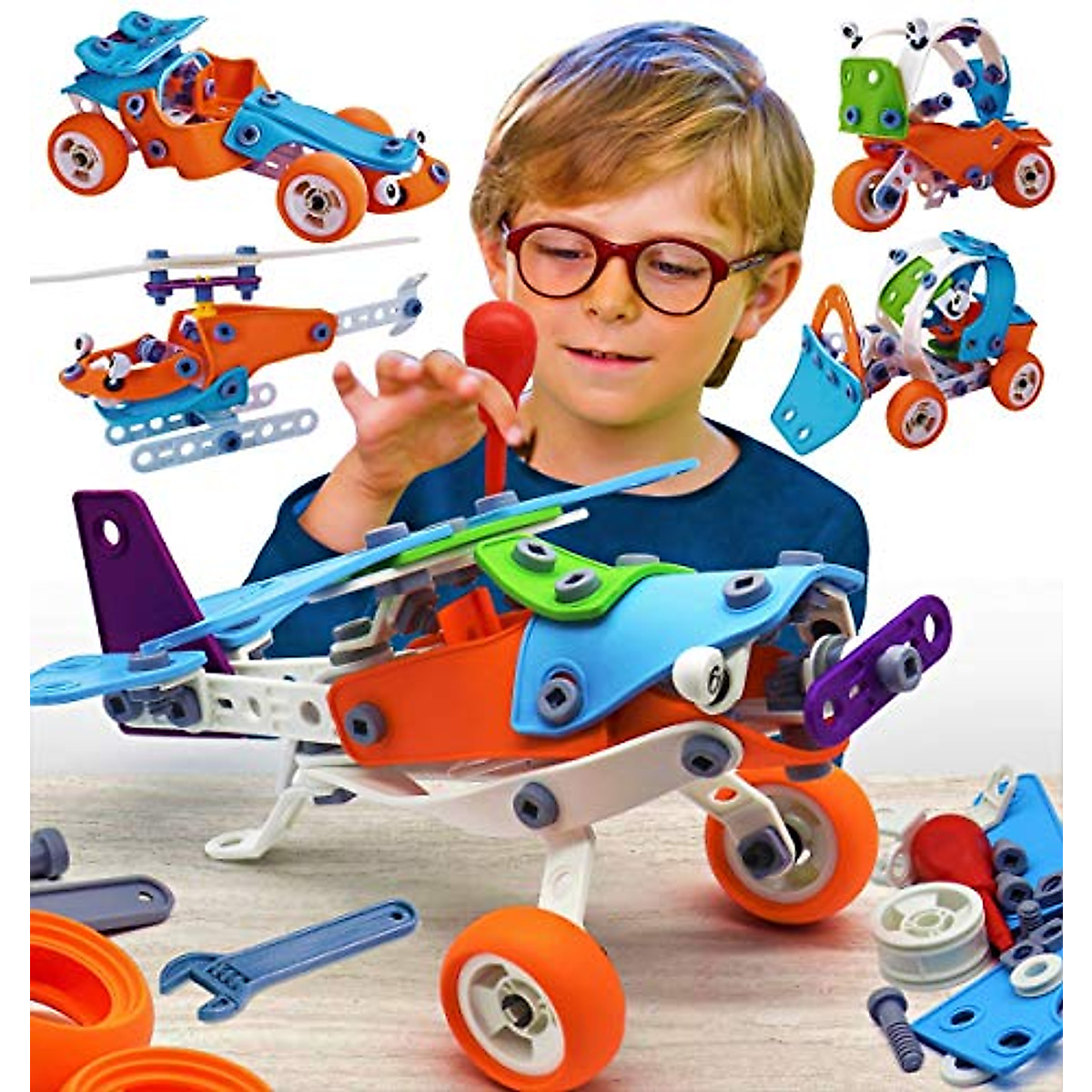 Building Toys STEM Toys for 6 7 8 9 10 Year Old Boys Gifts Educational Building Toys for Boys Age 6-8 Year Old Boy Best Birthday Toys for Kids 5-7 Building Toys for Boys 8-12 Engineering Building Kit