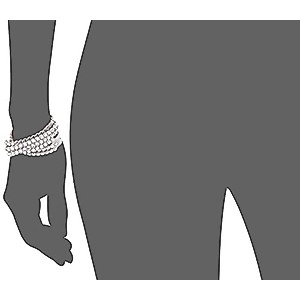 SWAROVSKI Power Collection Women's Bracelet, Wrap Strand Bracelet made of Gray Alcantara Fabric Band accented with Gray Crystals and Adjustable Closure