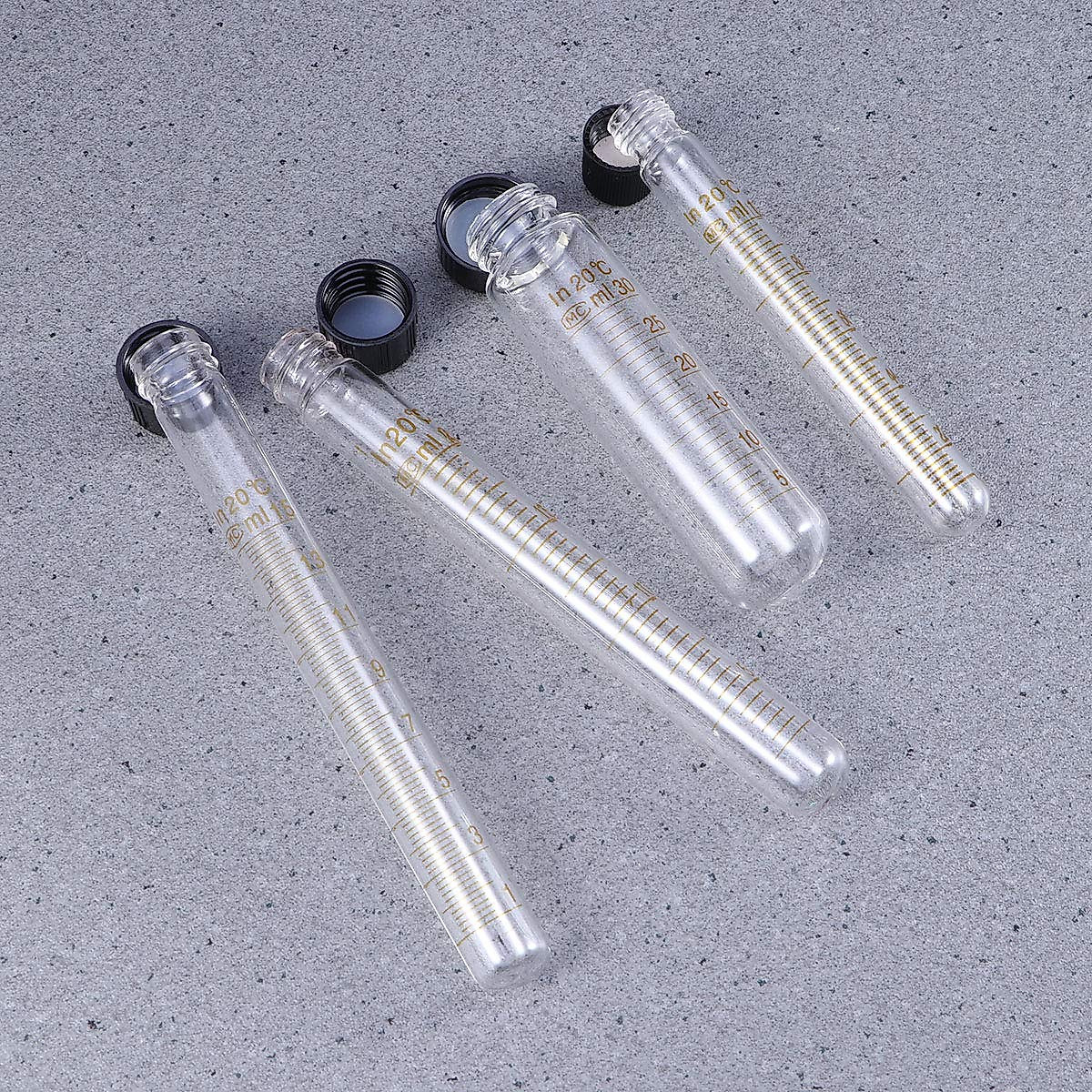 8PCS Graduated Glass Test Tube with Screw Caps, High Temperature Resistant, Clear Glass Test Tubes for Experiments and Plant Use