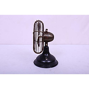 12345 Vintage Nautical Working Collectable Table Fan in 6 inch Tall Antique Table Fan,Bronze,Black