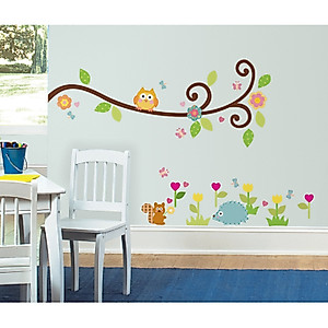 RoomMates RMK1861SCS Happi Scroll Branch Peel and Stick Wall Decals