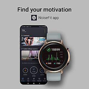 NoiseFit Active Smartwatch for Android and iPhone Fitness Tracker Fitness smartwatch Heart Rate Monitor for Men and Women- Zesty Grey