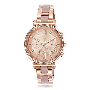 Michael Kors Women's Sofie Chronograph Rose Gold-Tone Stainless Steel Watch MK6560