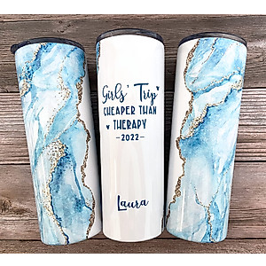 AVITO Personalized Girls Trip Tumbler, 20 oz, Cheaper Than Therapy, Girls Weekend Gift, Girls Trip Tumbler, Girls Getaway, Girls Vacation, Girls Weekend Cheaper than Therapy