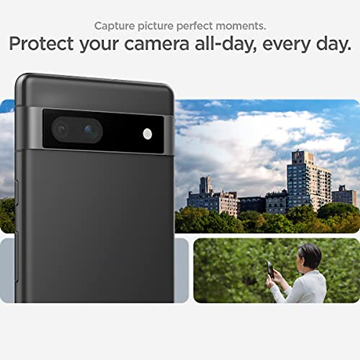 Spigen Camera Lens Screen Protector [GlasTR EZ FIT Optik] Designed for Pixel 7a [Case Friendly] - [2 Pack]