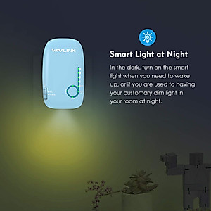 WAVLINK Mesh WiFi System, Dual-Band Gigabit Mesh WiFi Extenders, Up to 4500 Sq.ft., Wall-Mounted Smart Whole Home Wi-Fi Routers with Snooze Light, Built in 4 Antennas. (3-Pack)