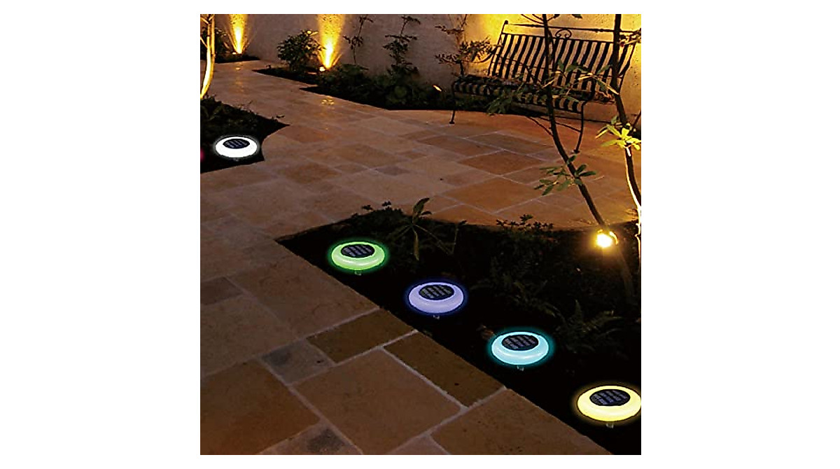 Dynamic Color Changing Solar Pathway Lights - Outdoor Garden Decor