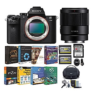Sony Alpha a7II Mirrorless Digital Camera with 35mm f/1.8 Large Aperture Lens Bundle (6 Items)