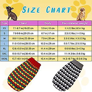 Dog Sweater Dog Sweaters for Small Medium Dogs Knit Cute Dog Clothes for Small Dogs Boy or Girl Warm Puppy Sweaters for Small Dogs Winter Pet Dog Cat Sweater Clothes