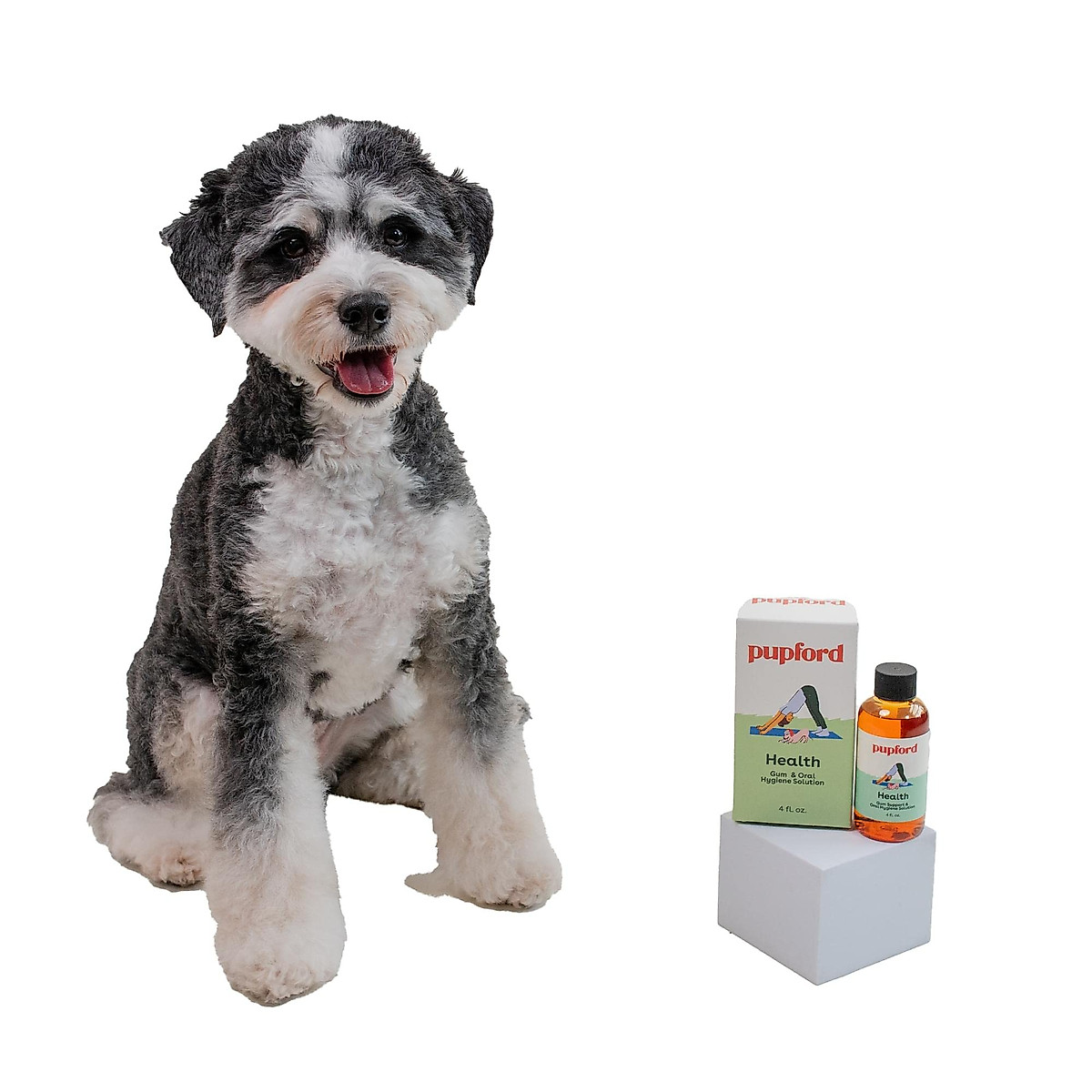 Pupford Gum and Oral Hygiene Solution, Reduces Plaque & Tartar, Supports Clean Teeth & Gum Health, Freshens Breath, Water Additive, 4-oz Bottle