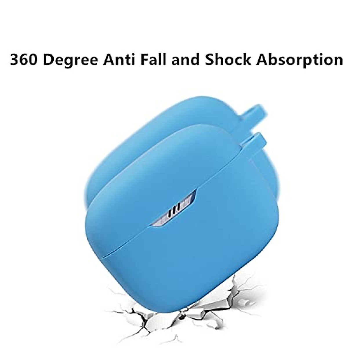 Case for Sony WF-1000XM5, Silicone Case for WF 1000XM5 Case Cover, Shock, Waterproof, Anti-Fall Protective Cover for Sony WF-1000XM5 Eaubuds Case Cover with Keychain (White)