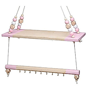 NC Crafts Ins Nordic Nordic Single-Layer Upper Board and Lower Stick Rack for Clothes Hanging Blue