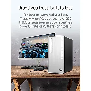 HP Pavilion Desktop PC, AMD Ryzen 5 4600G Processor 6-core with Radeon Graphics, 12 GB DDR4-3200 SDRAM, 512 GB HD - Windows 10 Home, Multi-Display Capable, 5.1 Surround Sound (TP01-1140)