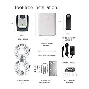 weBoost Home Room - Cell Phone Signal Booster | Boosts 4G LTE & 5G for all U.S. Networks & Carriers - Verizon, AT&T, T-Mobile & more | Made in the U.S. | FCC Approved (model 472120)