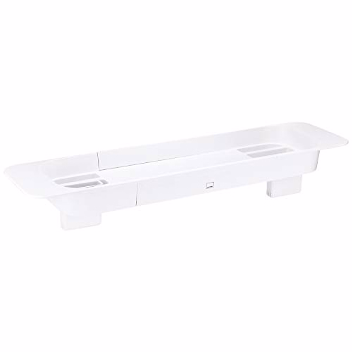 Yamazaki Home Tower Expandable Bathtub Caddy – Bathroom Tray Table Holder., White