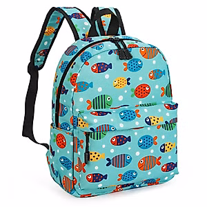Zicac Children's Cute Canvas Backpack Mini Rucksack Bag (M, Green)