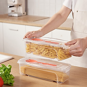 EOIMS Microwave Pasta Cooker,Cook Pasta to Perfection,Quick and Easy Spaghetti Cooker with Spoon and Lid,for Dorm,Kitchen or Offices BPA Free