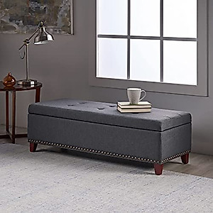 Christopher Knight Home Obert Ottoman, Dark Gray