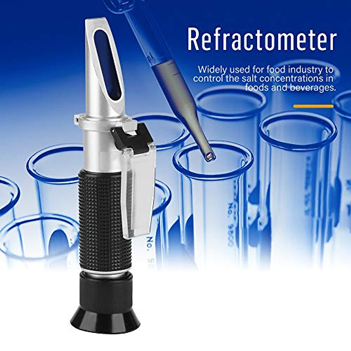 Salinity Refractometer, 1pc Professional 0-28% Accurate Salinometer Refractometer Food Salinity Tester Meter with Automatic Temperature Compensation