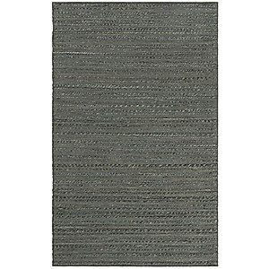 SAFAVIEH Cape Cod Collection Accent Rug - 4' x 6', Dark Green, Handmade Braided Hemp, Ideal for High Traffic Areas in Entryway, Living Room, Bedroom (CAP504A)