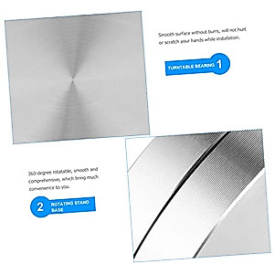 3pcs Turntable Base Ball Bearing 2 Tier Cake Stand Round Baking Pan Bearing Rotating Tray Turntable Rotating Aluminum Alloy Bearing Table Turntable Bearings Rotating Bearing Silver