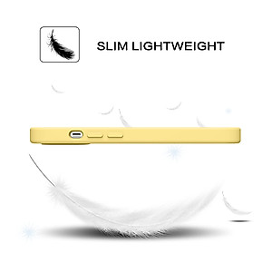 BENTOBEN Compatible iPhone 13 Pro Max Phone Case, Soft Silicone Gel Rubber Bumper Microfiber Lining Hard Back Women Shockproof Protective Cover for iPhone 13 Pro Max 6.7",Yellow