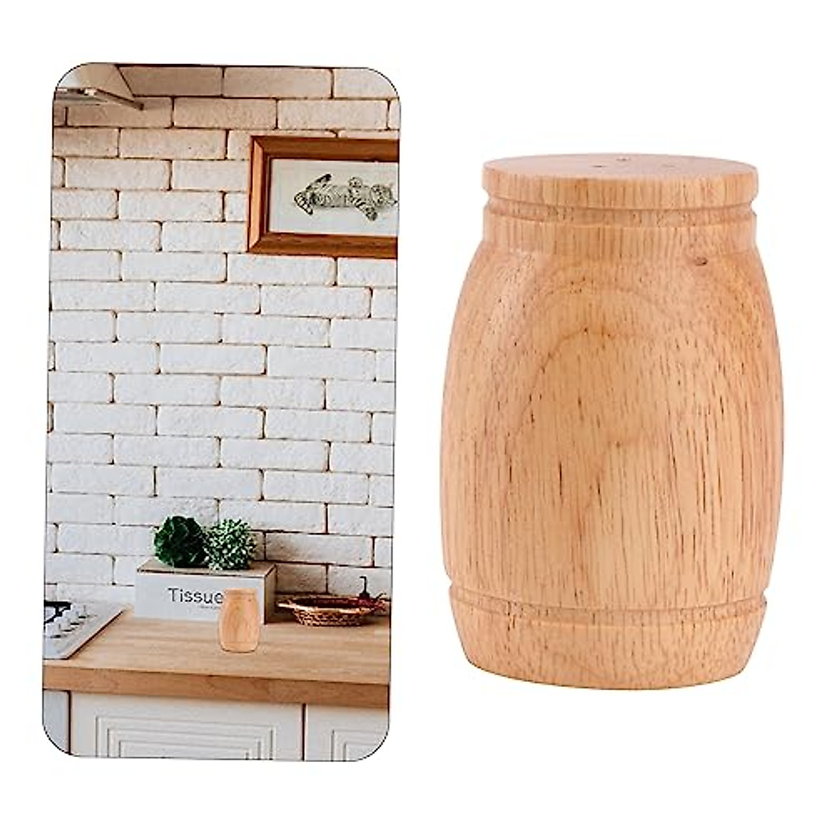 Pepper Shaker Bamboo Wooden Jar Seasoning Bottle Pepper Shakers Salt Shaker Seasoning Box Condiment Bottles Wooden Pepper Can Salt Bottle Storage Spices