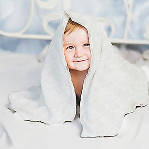Swaddle Blanket - Baby Essentials | Baptism Christening Dedication Receiving Blankets Baby Wrap for Infant Newborns - Newborn Essentials Must Haves - 100% Viscose Shawls, 80 x 110 cm - White