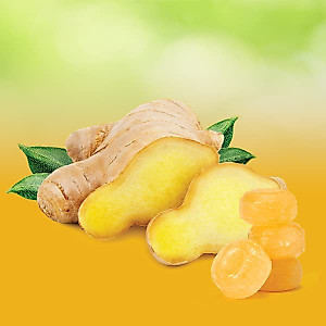 GINGER HARD CANDY Made with Fresh Ginger Extra Strength Flavor Individual Wrapped Product of KOREA_300 Grams_10.58oz