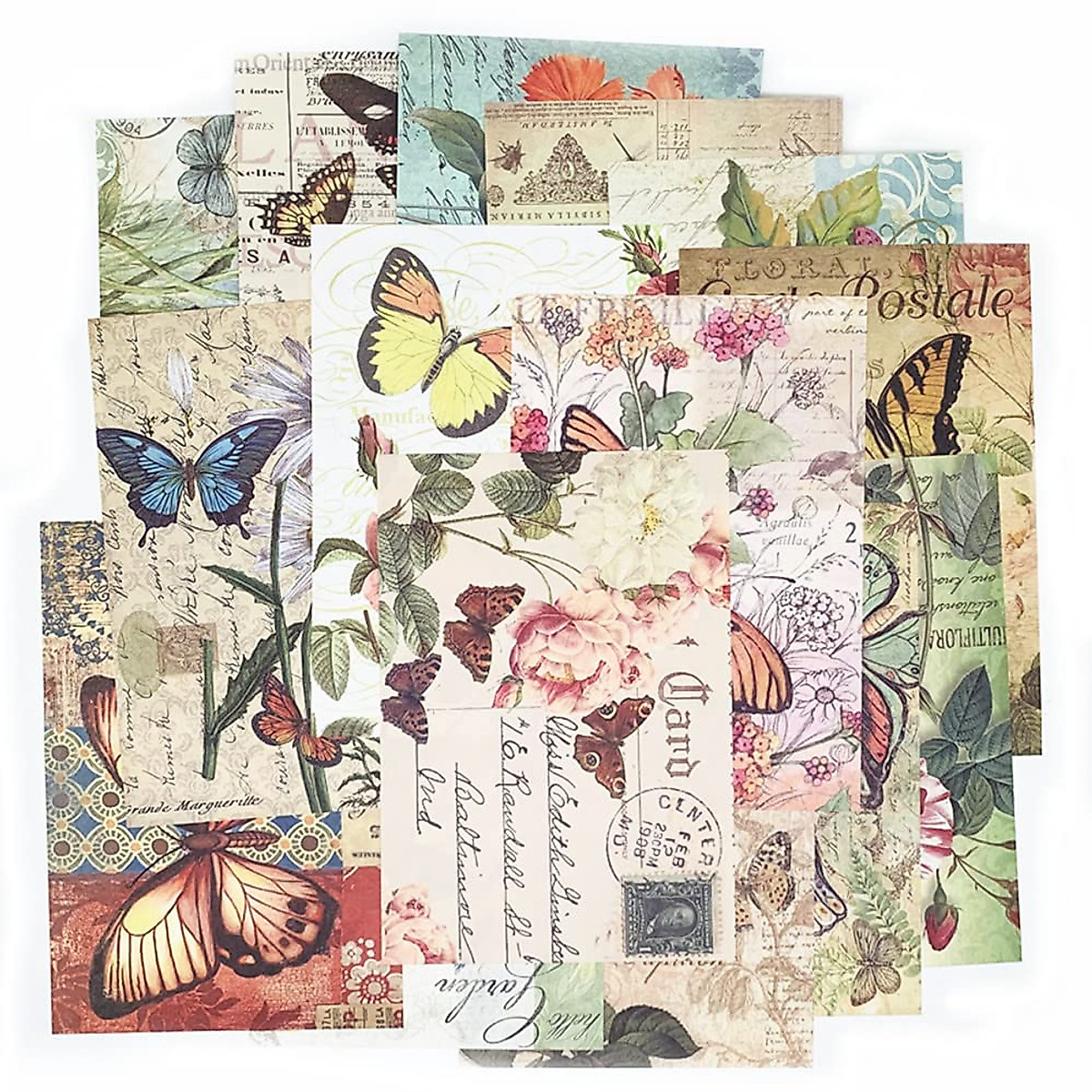 150pcs Vintage Scrapbooking Paper,Old Book Page Music Notes Background Material Paper for DIY Decoupage Junk Journal Scrapbooks Supplies