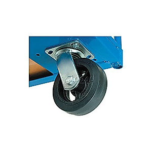 Global Industrial Wood Deck Platform Truck w/Removable Handles, 2400 Lb. Capacity, 6" Mold-On Rubber Wheels