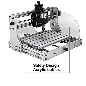 3018 Pro CNC Router Machine All-aluminum Frame PCB PVC Wood Carving XYZ Working Area 300 x 180 x 45mm with Z Probe, Limit Switches, Offline controller, GRBL control, Emergency Stop