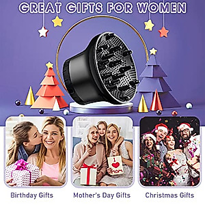 Adjustable Hair Diffuser for Curly Hair Suitable for 1.4 Inch to 2.6 Inch Blow Dryer, Diffuser Attachment Universal for Fine Thick Natural Wave and Frizzy Hair Professional Salon Tool