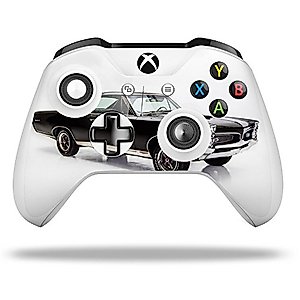WraptorSkinz Decal Vinyl Skin Wrap compatible with XBOX One S / X Controller - 1967 Black Pontiac GTO 3786 (CONTROLLER NOT INCLUDED)