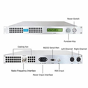 FCC Certified FM Transmitter for Church 50W Broadcast Transmitter with Cable and Antenna FCC ID is 2A6BQ-YXHT