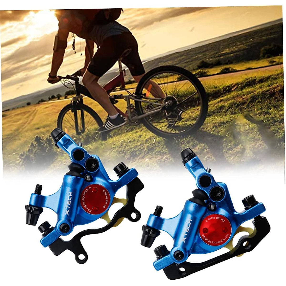 SONAU 1 Pair Front & Rear HB100 MTB Bike Hydraulic Disc Brake Calipers Road Bicycle Line Pulling Brake Clamp