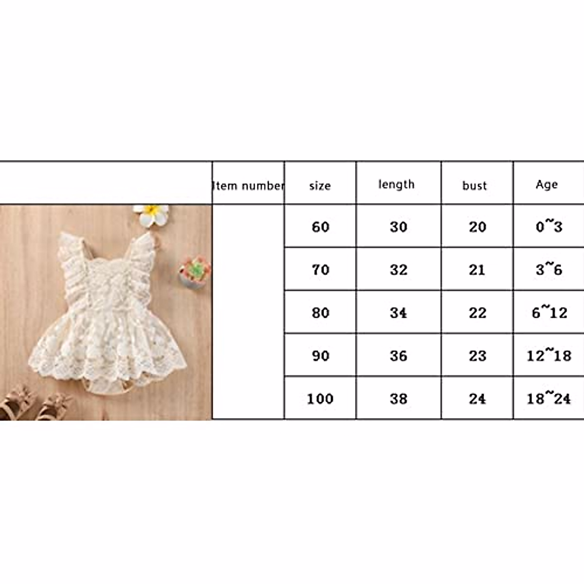 LXXIASHI Infant Baby Girl Romper Dress Summer Lace Bodysuits Fly Sleeves Jumpsuits Boho Summer Clothes (02-White, 0-3 Months)