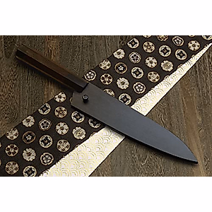 Yoshihiro Aogami Super Blue High Carbon Kurouchi Petty Utility Knife (6'' (150mm) & Saya)