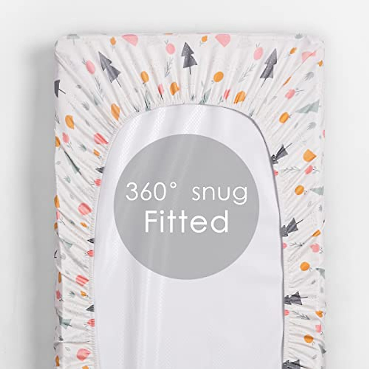 SnoozyNest Changing Pad Cover Set, 2 Pack Diaper Changing Table Cover Sheets Ultra Stretchy Snug Fitted Sheets for Baby Boys Girls (Tropic Garden)