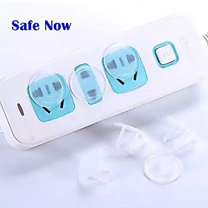 JOM Child Proof Clear Power Outlet Plug Covers (32 Pack) Value Pack Clear Child Proof Baby Safety Outlet Electrical Protector Safety Caps Durable & Steady