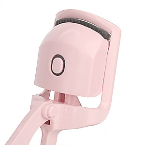 yANGLIU Heated Eyelash Curlers, Handheld Eyelash Heated Curler, USB Rechargeable Two-Speed Temperature Control Eyelash Curler with Sensing Heating Silicone Pad,Quick Natural Long Lasting (Pink) (Pink)