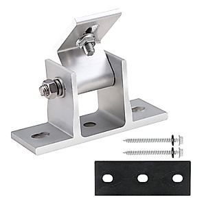 Copgge Adjustable Solar Panel Tilt Mount Bracket Solar Panel Roof Mount Stand RV Solar Panel Mounts Clamp Tilt Angle 10°-60° Individually Flat Roof Mount Holder for Solar Panel 400 W, 500 W (4)