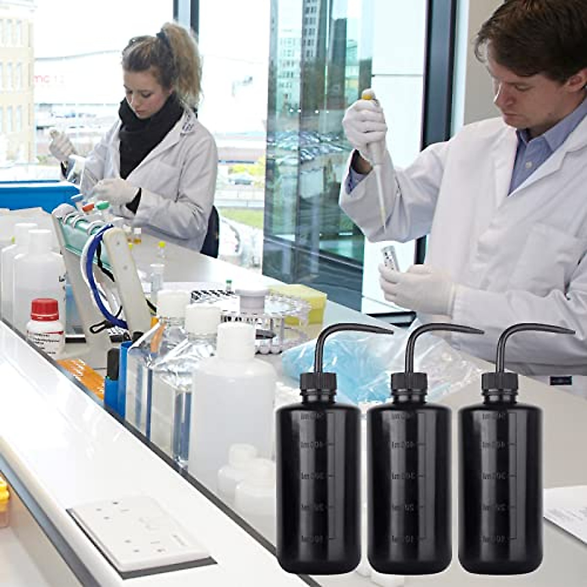 UPTATSUPPLY 3 PCS Tattoo Bottle Squeeze Wash Bottle Convenient Green Soap Supply Wash Tattoo Accessories (250ml Black)