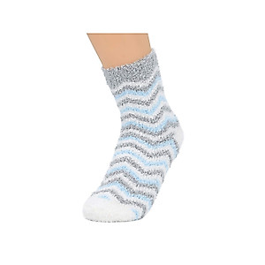 Century Star Womens Socks Fuzzy Socks Soft Fluffy Socks Winter Gifts Socks Sports Outdoor Sock Athletic Socks For Christmas 5 Pairs Blue